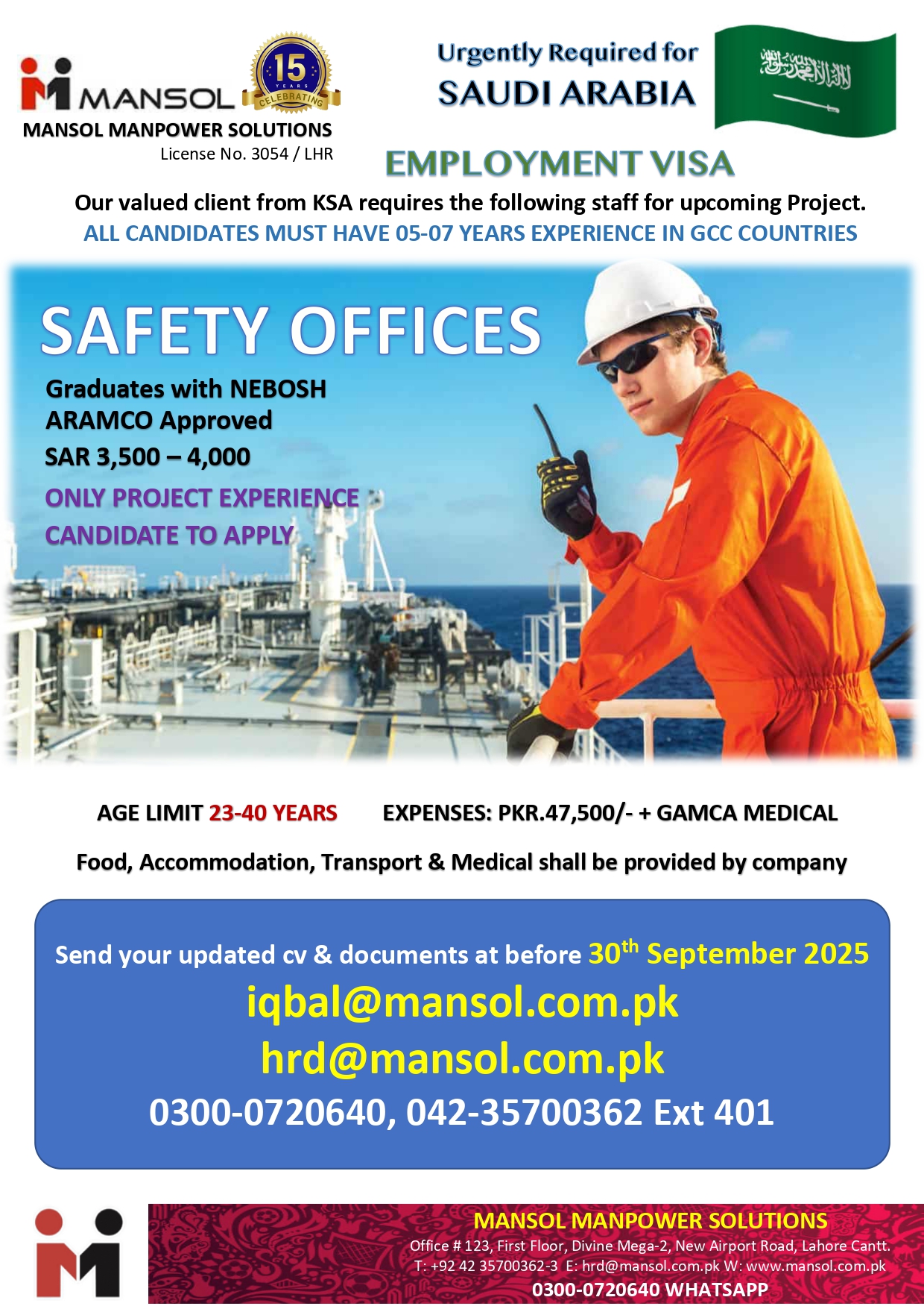 Latest Jobs | Mansol - All Manpower Solutions